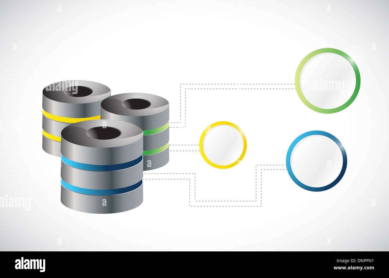 data server network diagram illustration design over a white background ...