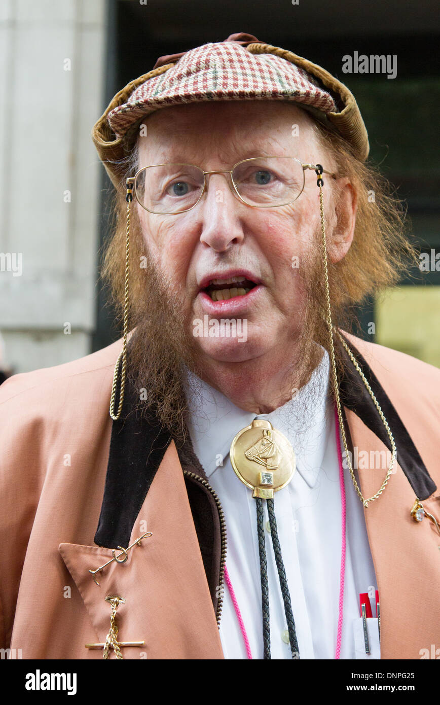 Racing pundit John McCririck Ex Channel Four Television Stock Photo - Alamy