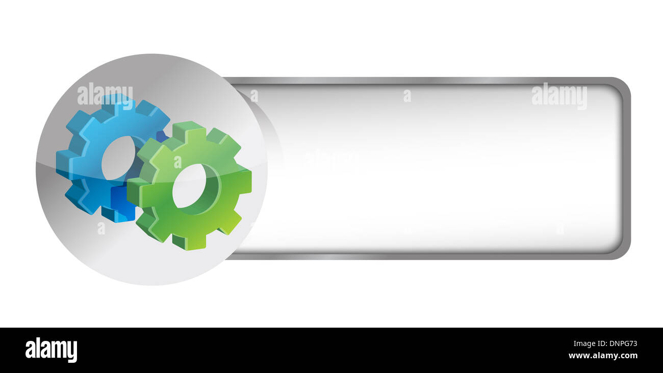 settings gear button illustration design over white Stock Photo - Alamy