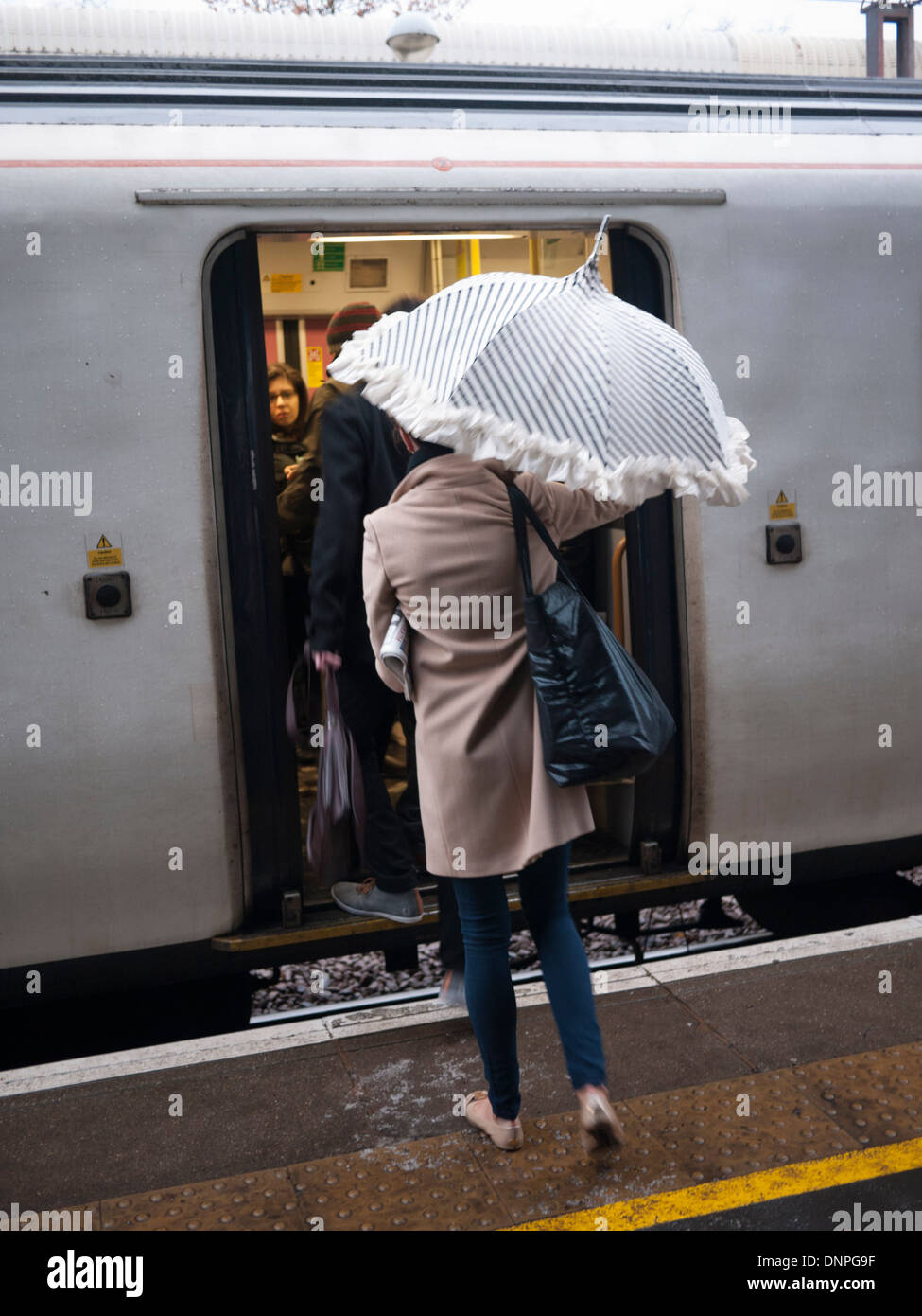 Rainy day in suburban park hi-res stock photography and images - Alamy