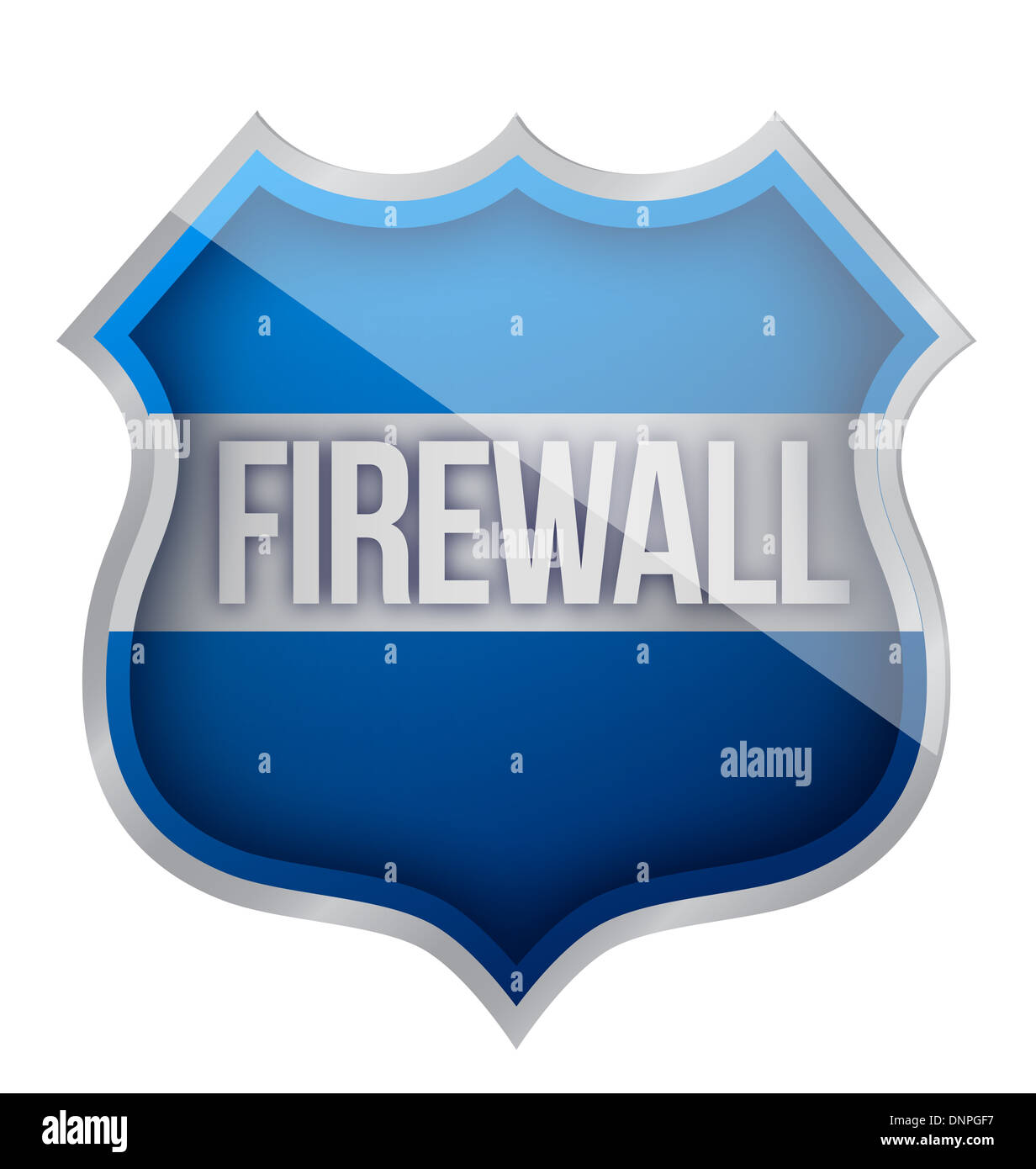 firewall shield illustration design over a white background Stock Photo ...