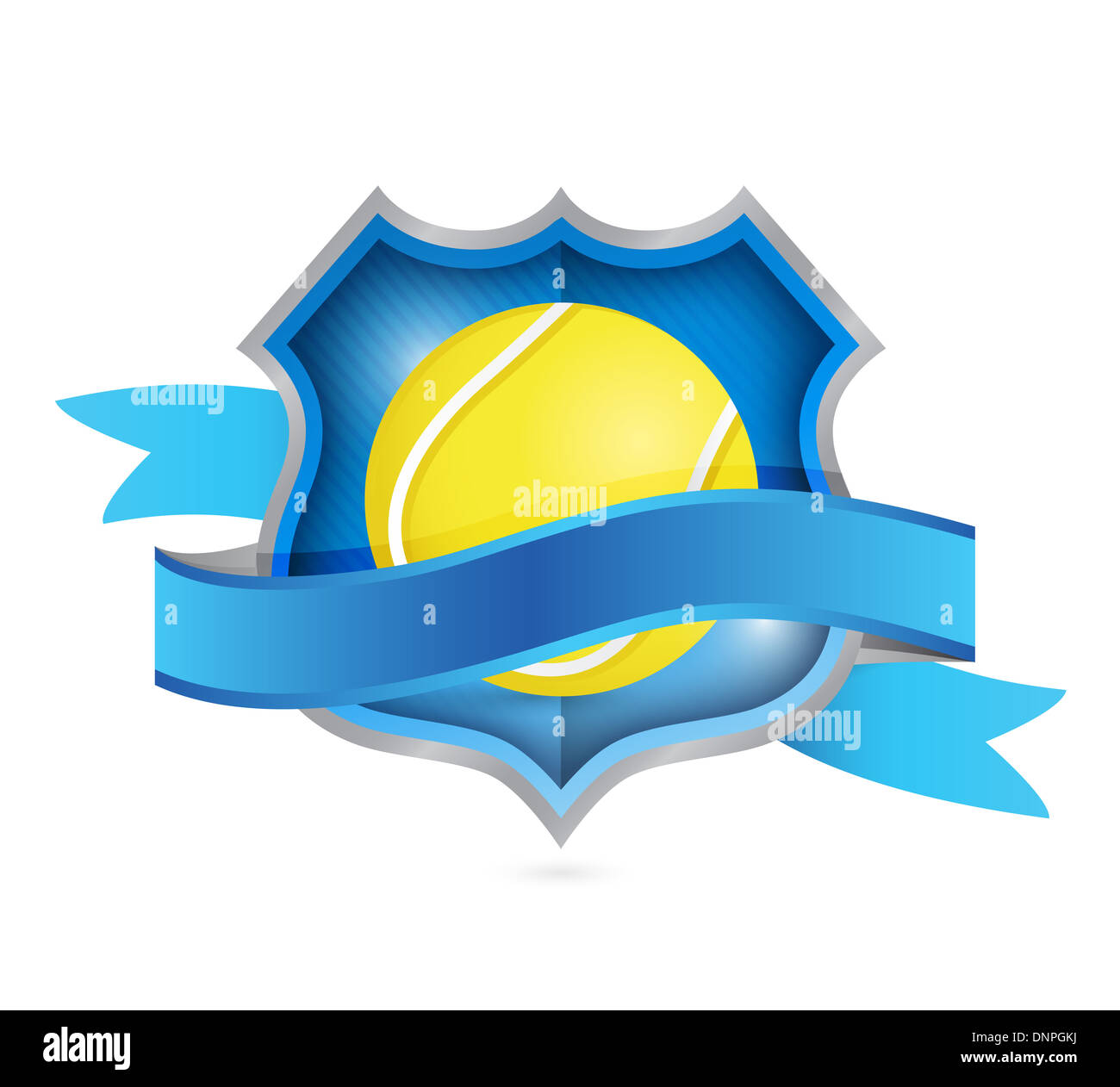 tennis shield seal illustration design over a white background Stock ...