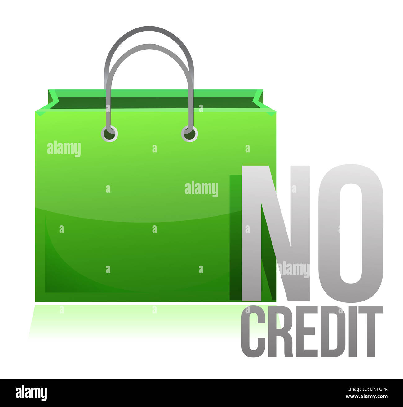 no credit shopping card illustration design over a white background ...