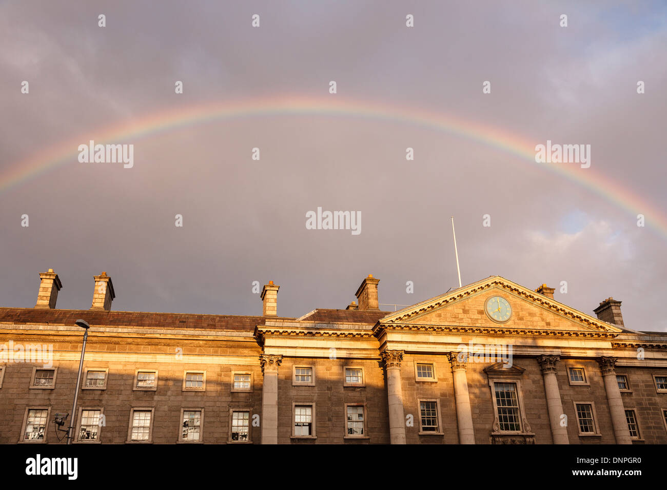 Rainbow and Trinity College, Dublin, Ireland, Europe Stock Photo - Alamy