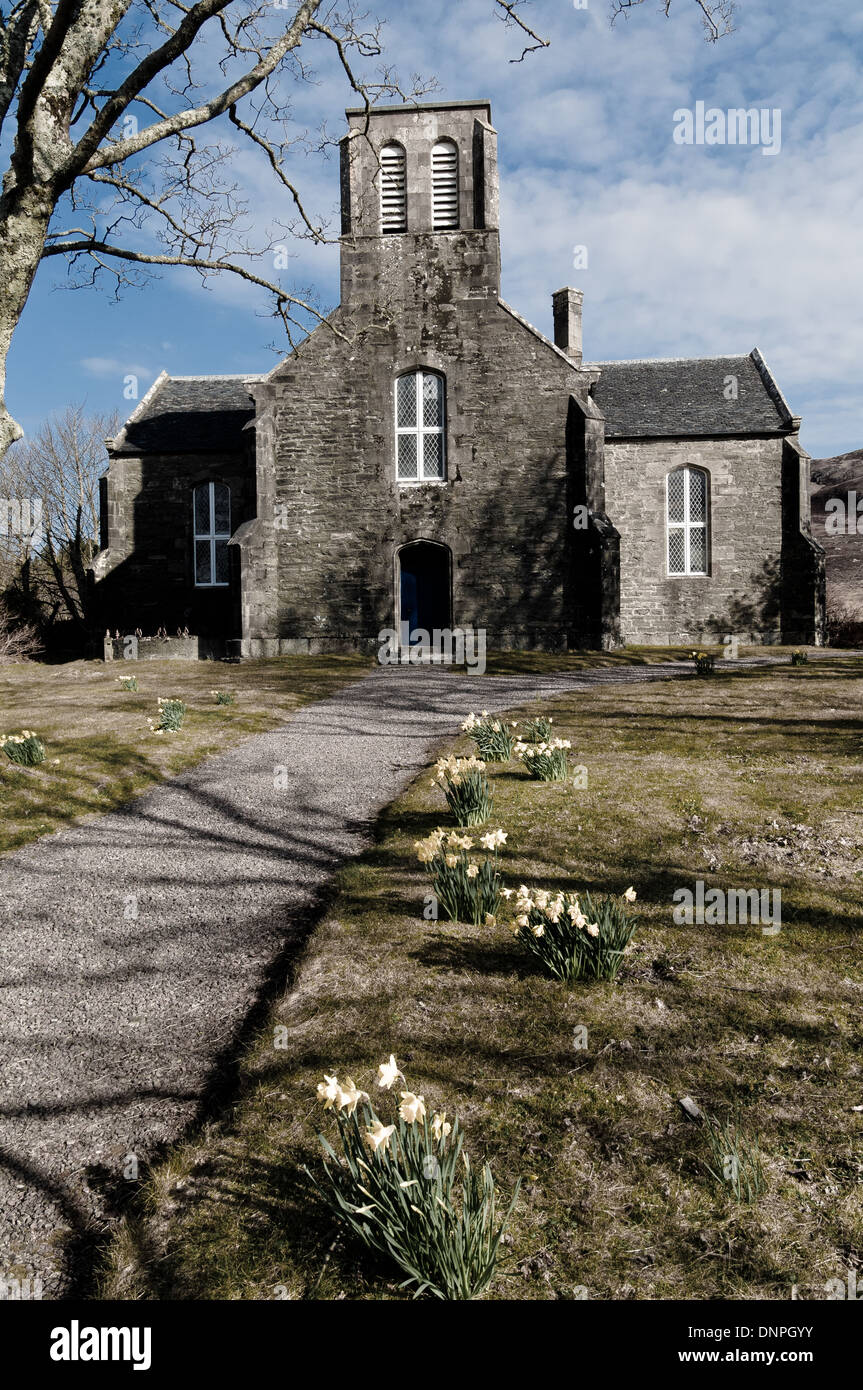 An old parish church in early spring west coast Scotland Stock Photo ...