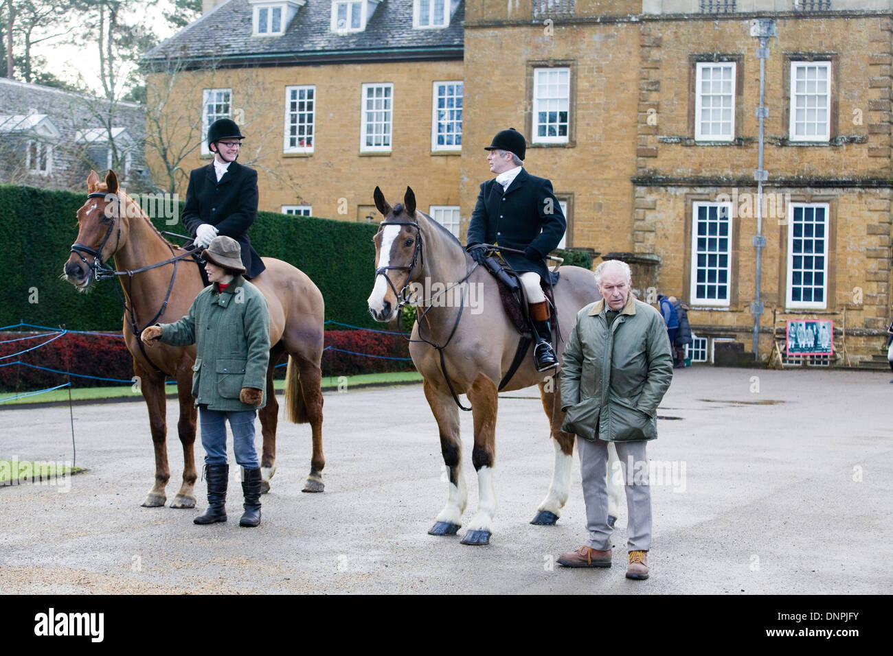 Traditional Boxing day Meet at Upton House Warwickshire England Stock ...