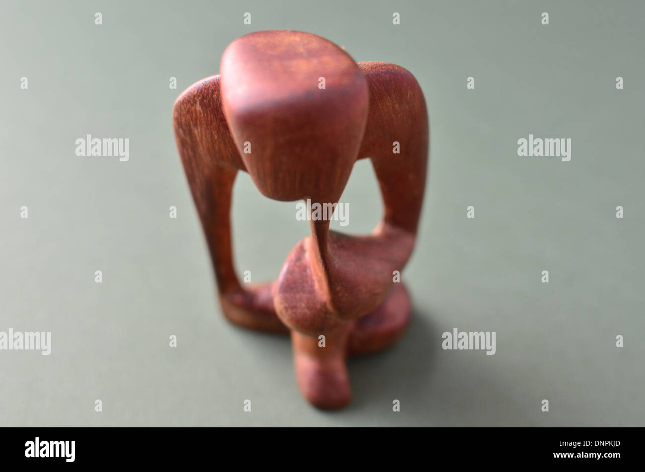 thinking man ,wood ,Sculpture Stock Photo - Alamy