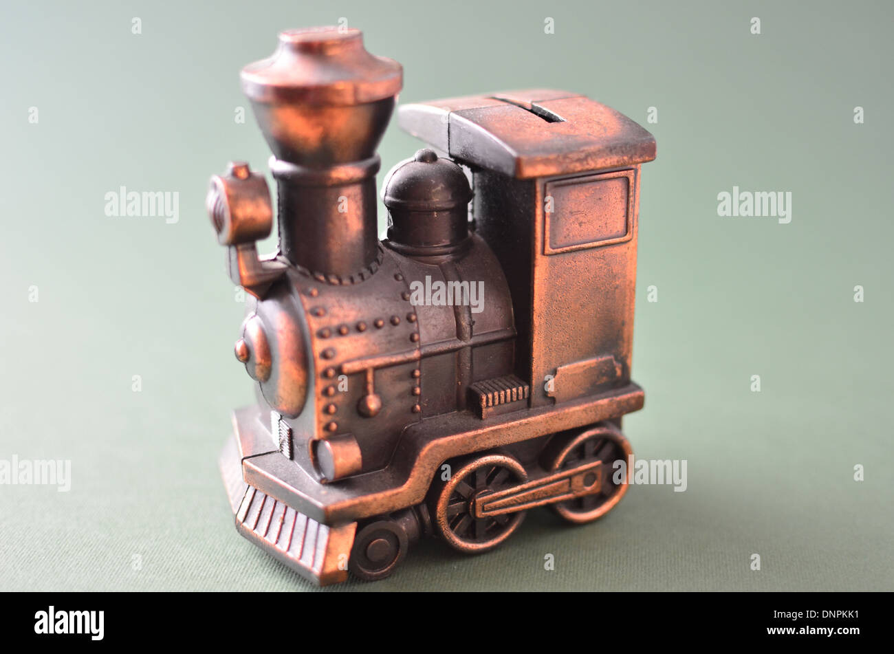copper steam train money box Stock Photo - Alamy