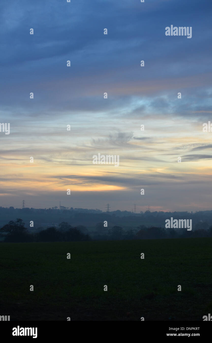 blue sky, early morning Stock Photo - Alamy