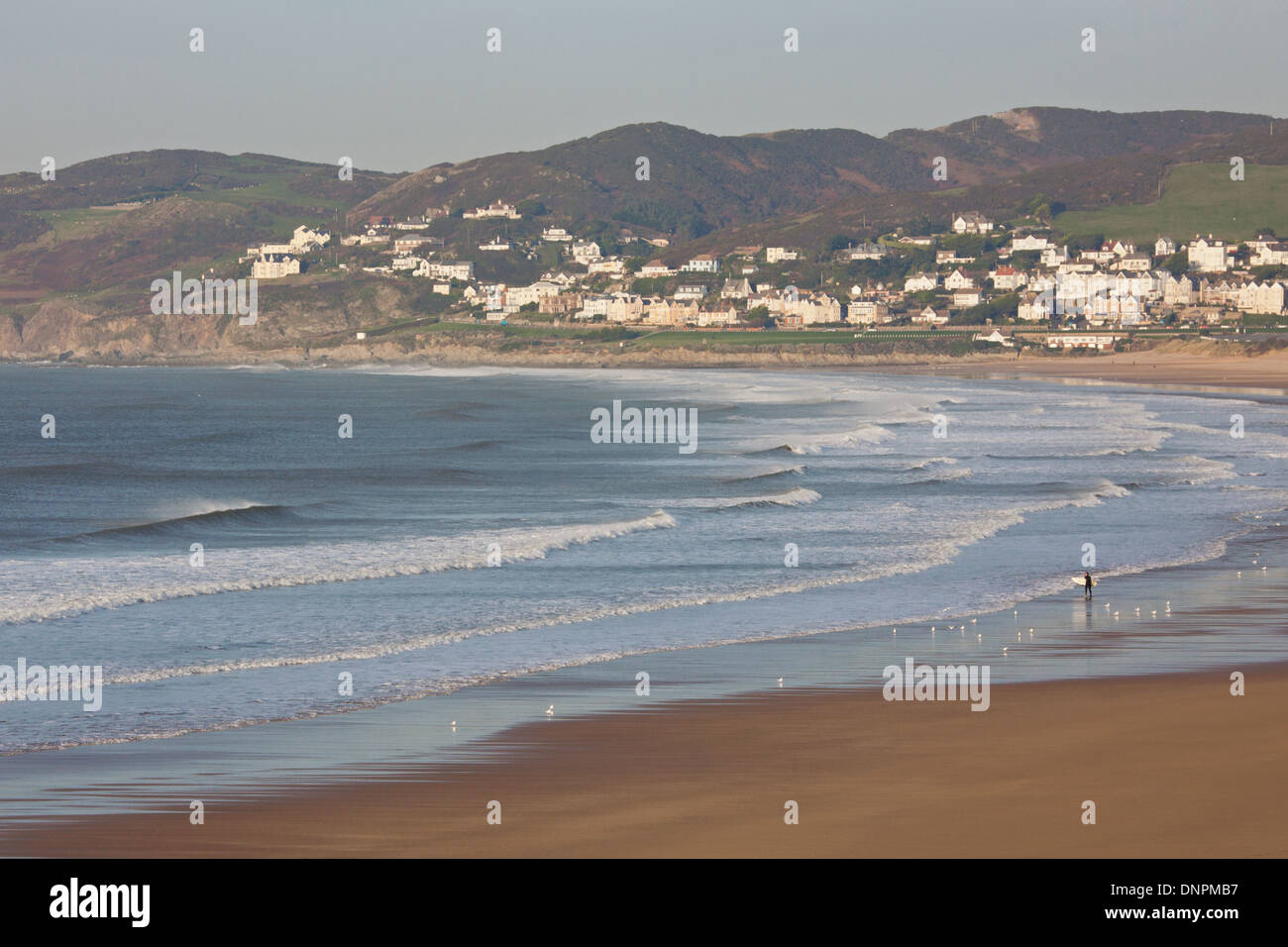 Woolacombe bay surfing hi-res stock photography and images - Alamy