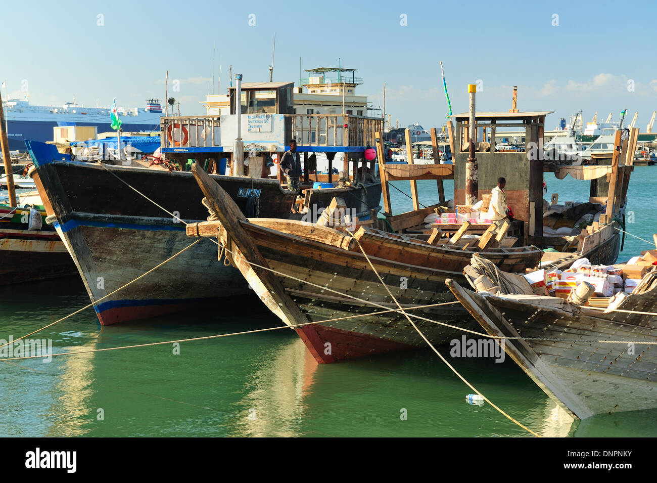 Fishing harbour of Djibouti city, Djibouti, Horn of Africa Stock Photo ...