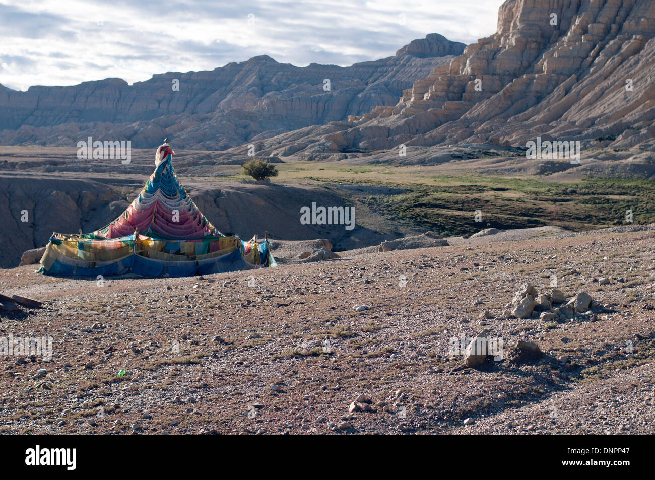 Prayer Flags at Tsaparang the capital of the ancient Guge Kingdom Stock ...