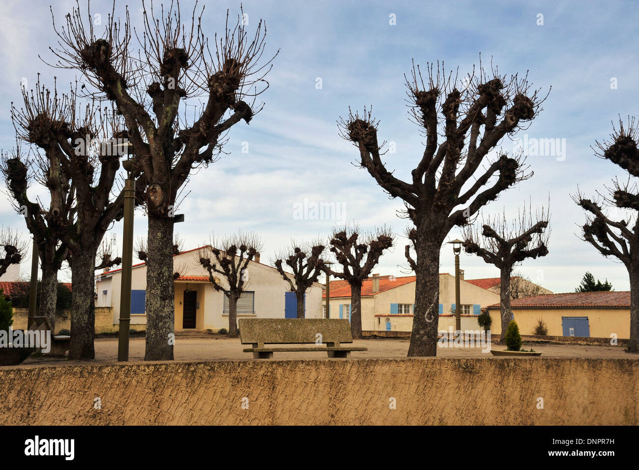 Central square of Brouage village in Charente-Maritime, France Stock ...