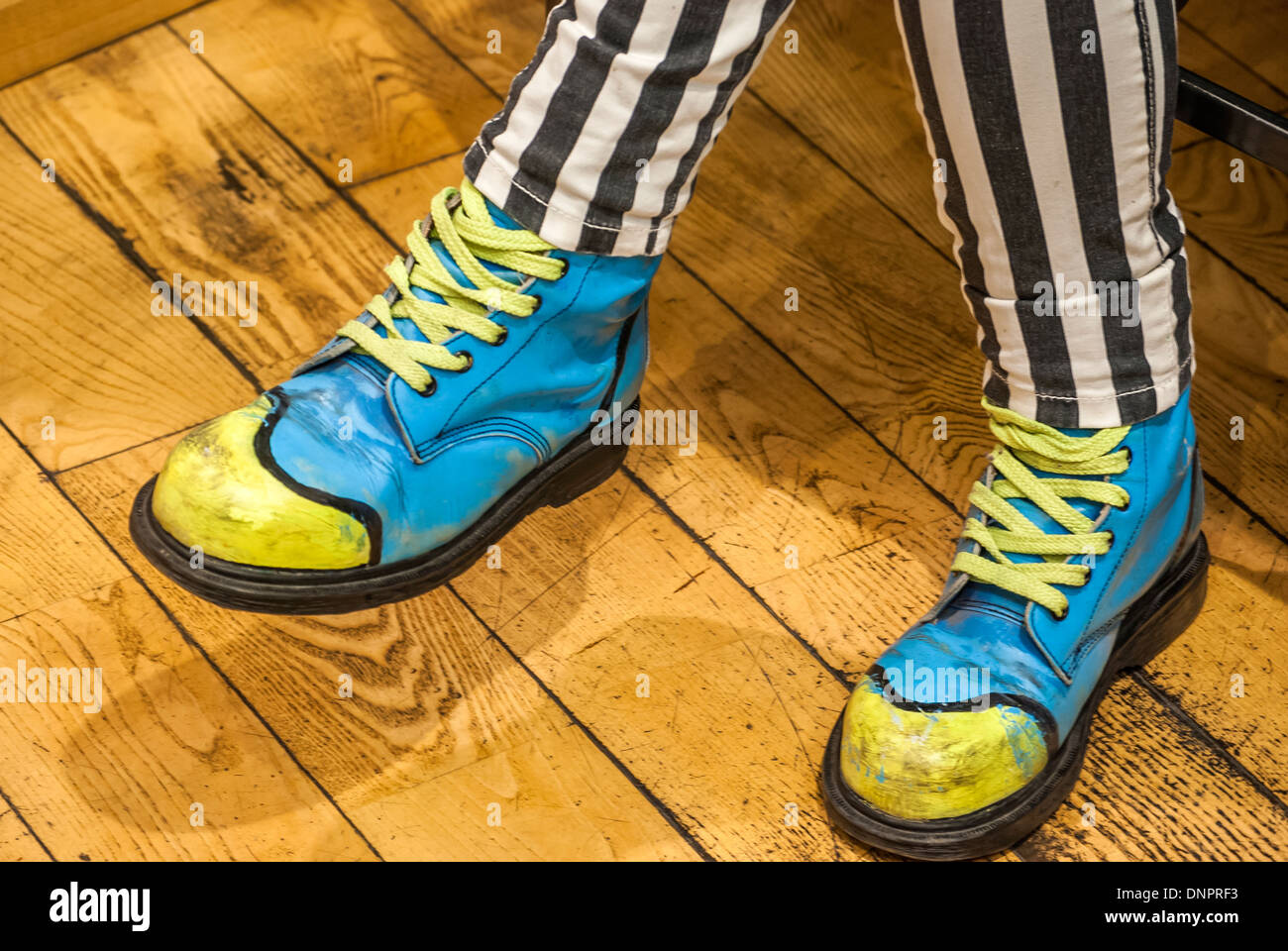 Female leg with colored shoe Stock Photo - Alamy