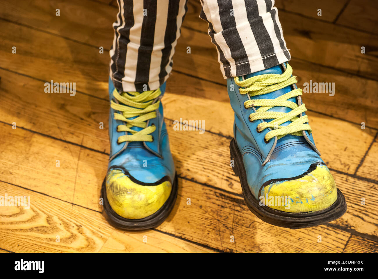 Female leg with colored shoe Stock Photo - Alamy