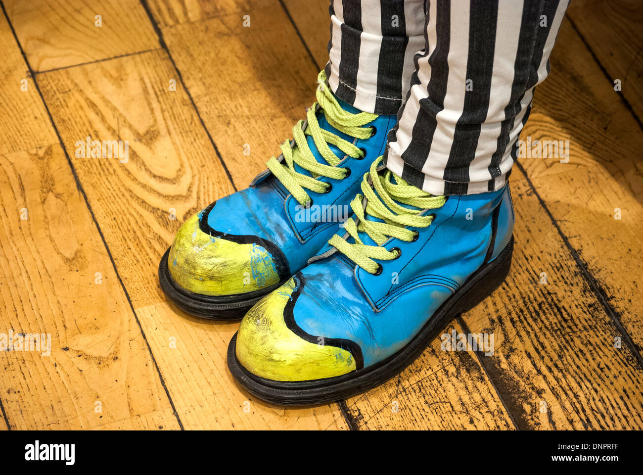 Female leg with colored shoe Stock Photo - Alamy