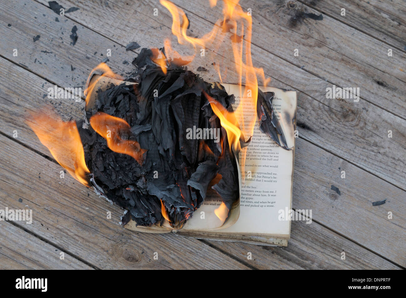 Burnt book hi-res stock photography and images - Alamy