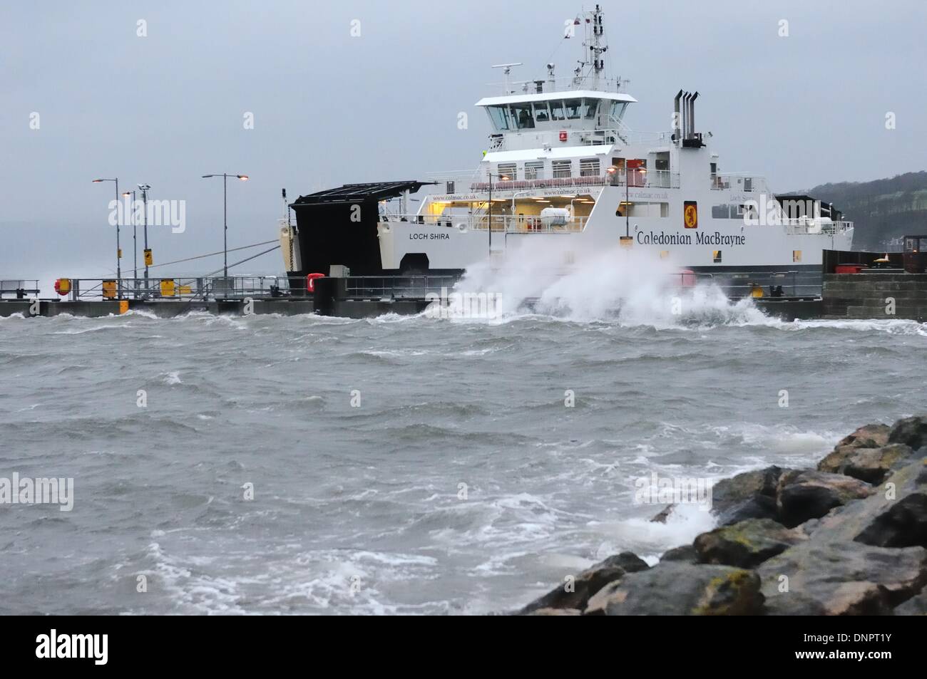 Largs, Scotland, UK. 3rd Jan, 2014. Gale force winds and very high ...
