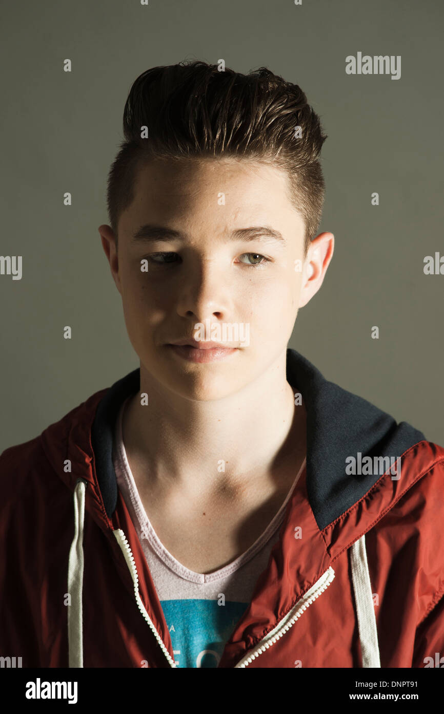 Head and Shoulders Portrait of Teenager, Studio Shot Stock Photo - Alamy