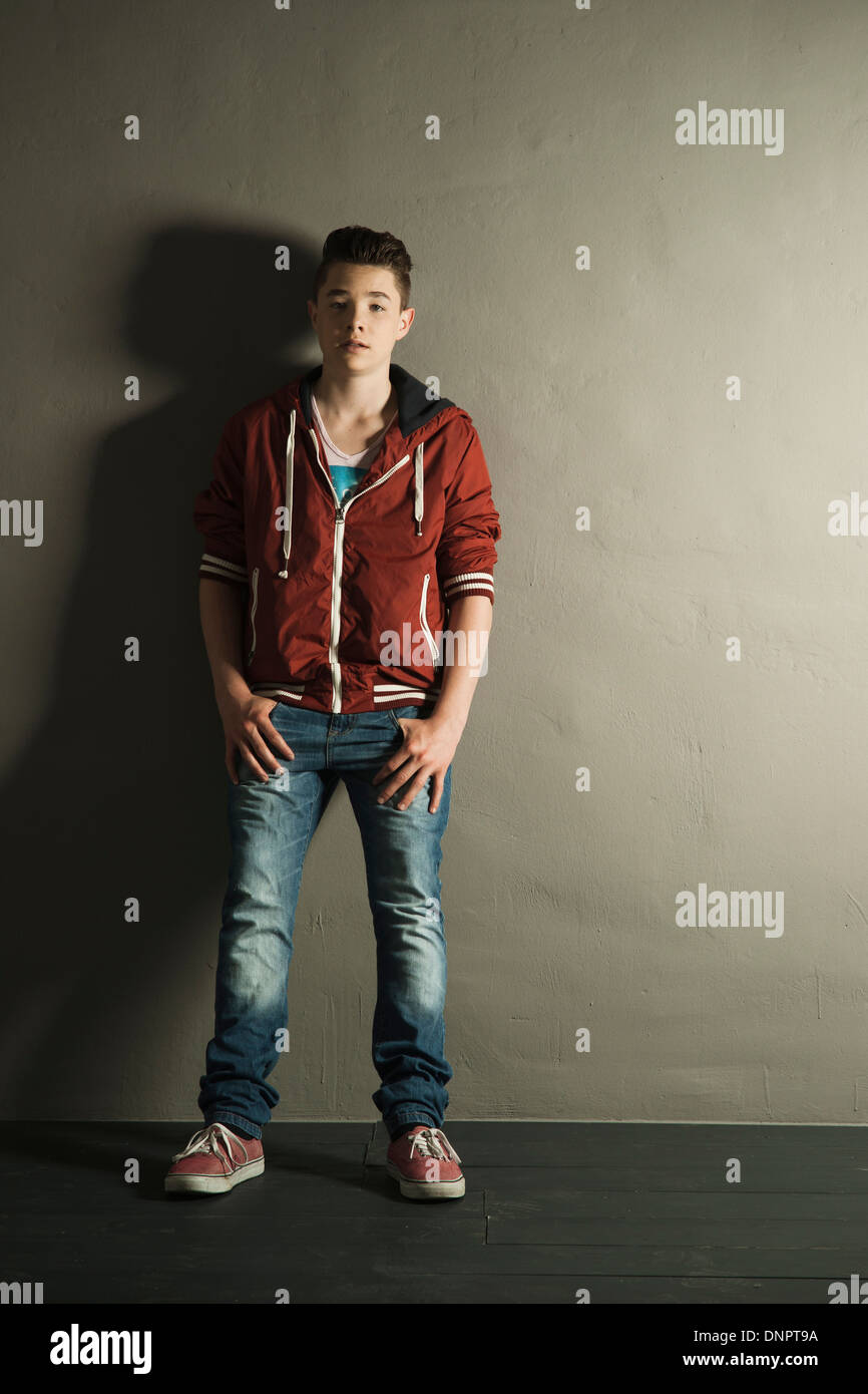 Full Length Portrait of Teenager, Studio Shot Stock Photo - Alamy
