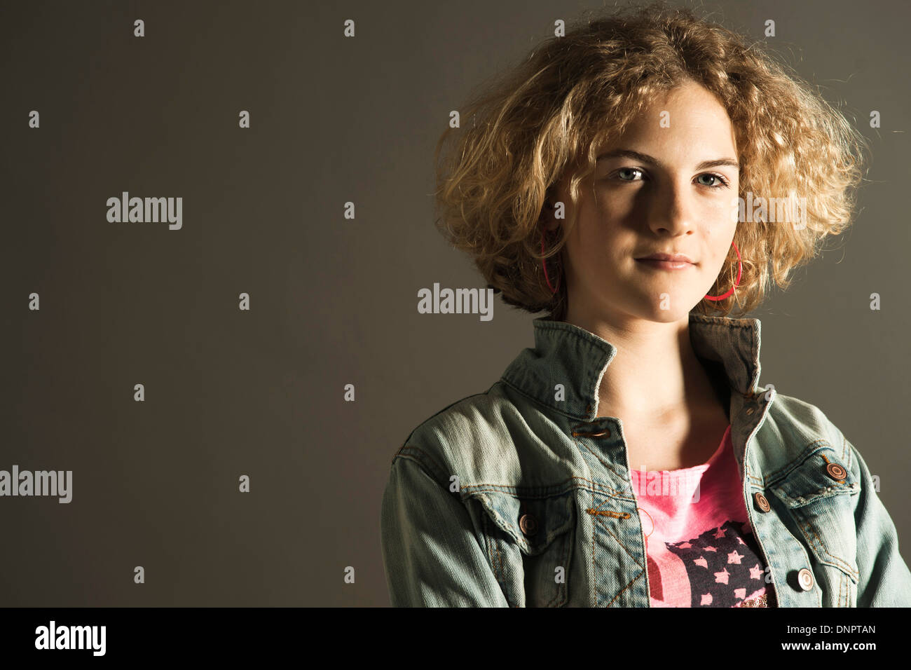 Head and Shoulders Portrait of Teenager, Studio Shot Stock Photo - Alamy
