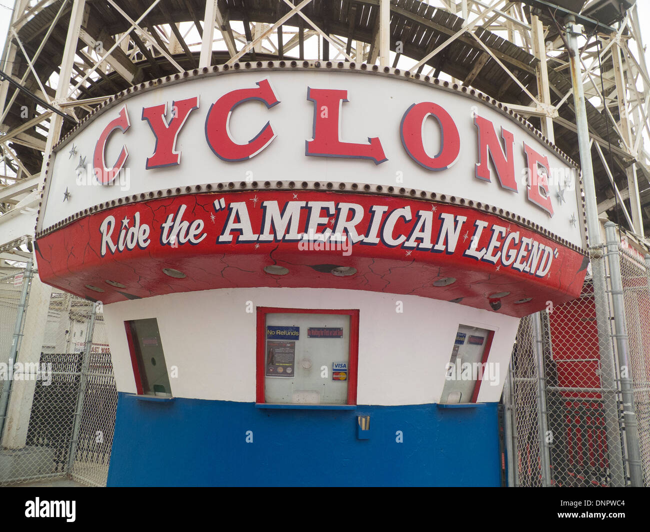 Cyclone roller coaster Coney Island Brooklyn NY Stock Photo - Alamy