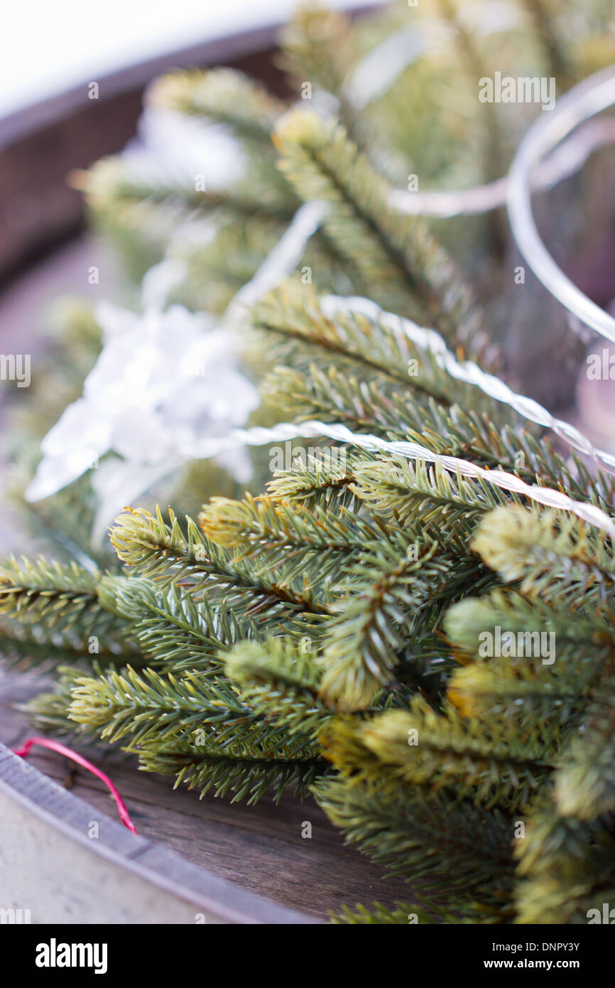 Ornamental artificial a bunch of pine tree Stock Photo - Alamy