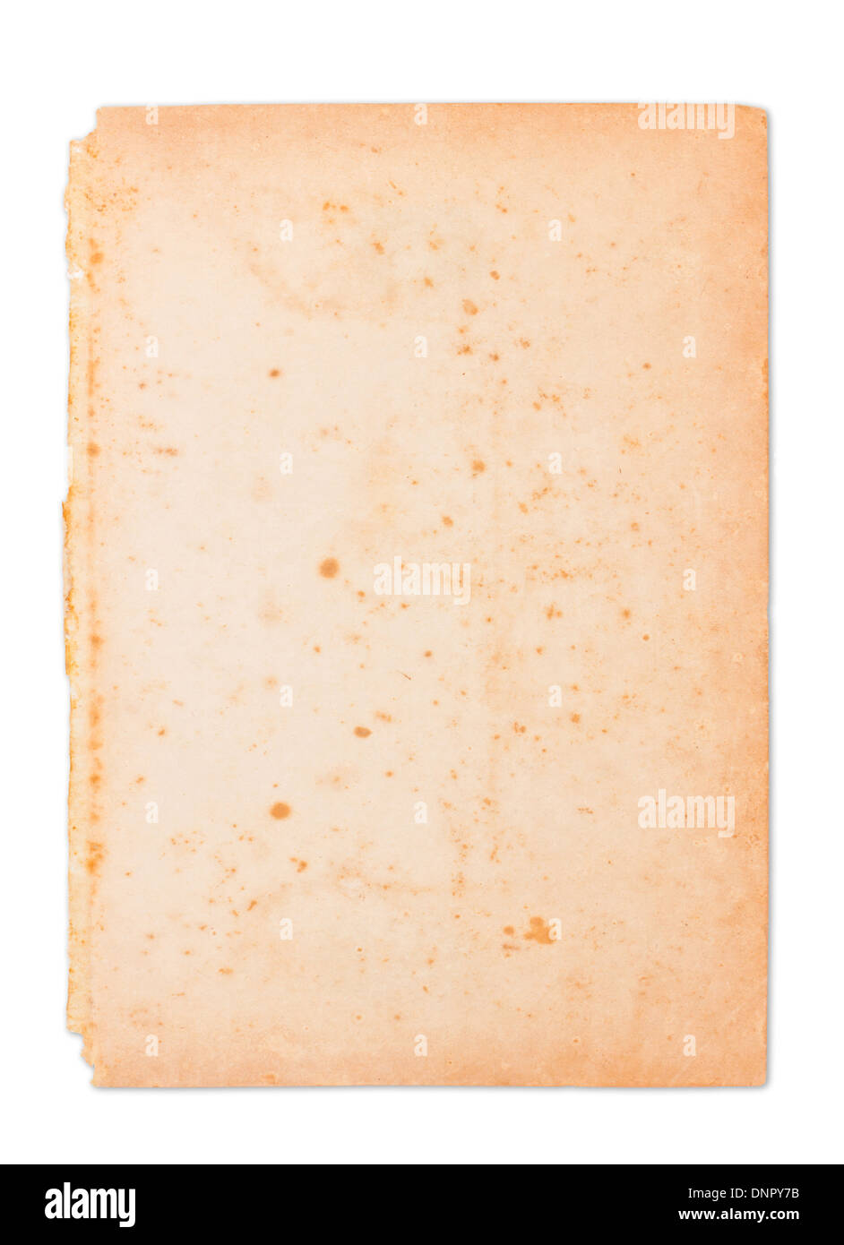 Old paper isolated on white Stock Photo - Alamy