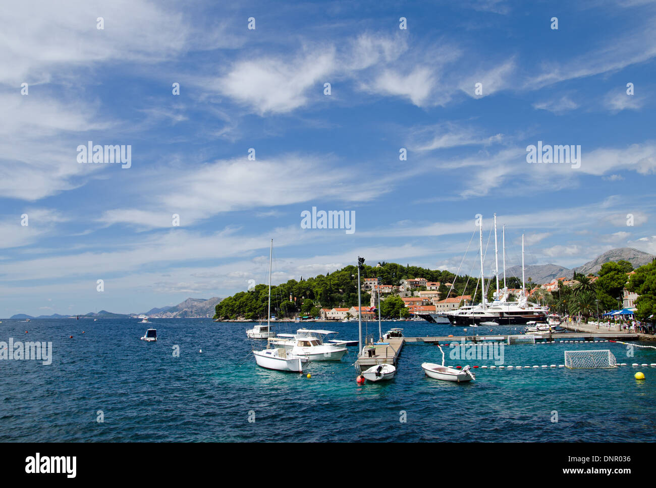 yacht in the harbor Stock Photo - Alamy