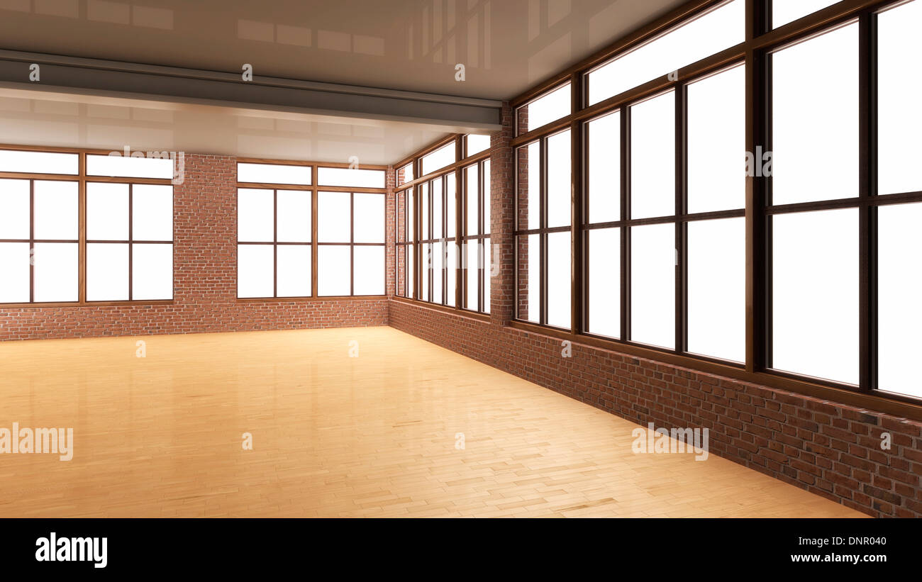 3D-Illustration of Empty Hall Stock Photo - Alamy