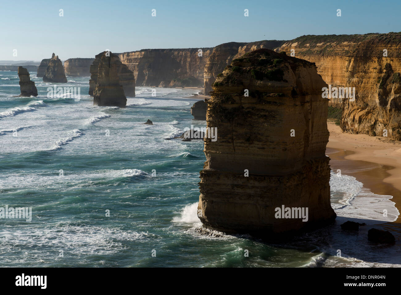 Rock stacks known as the Twelve Apostles, Port Campbell; Great Ocean ...