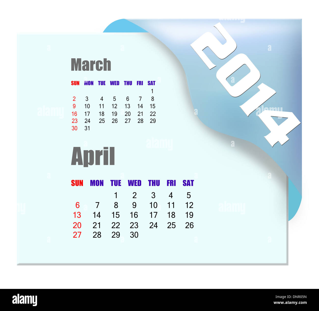 Apr calendar hi-res stock photography and images - Alamy
