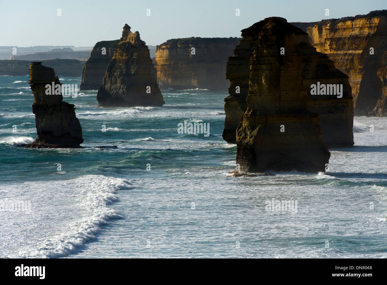 Rock stacks known as the Twelve Apostles, Port Campbell; Great Ocean ...