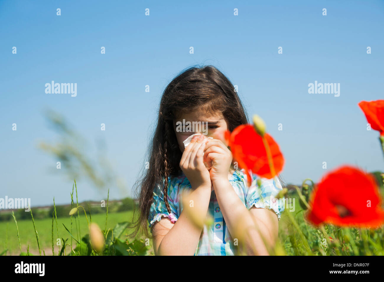 Girl blowing nose hi-res stock photography and images - Alamy