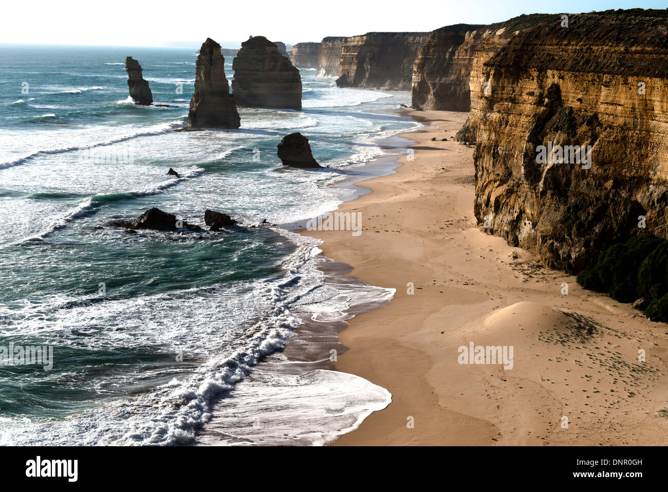 Rock stacks known as the Twelve Apostles, Port Campbell; Great Ocean ...