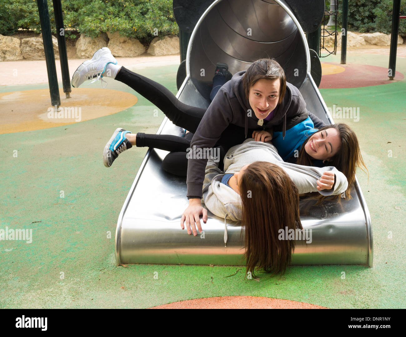 Fooling having fun hi-res stock photography and images - Alamy