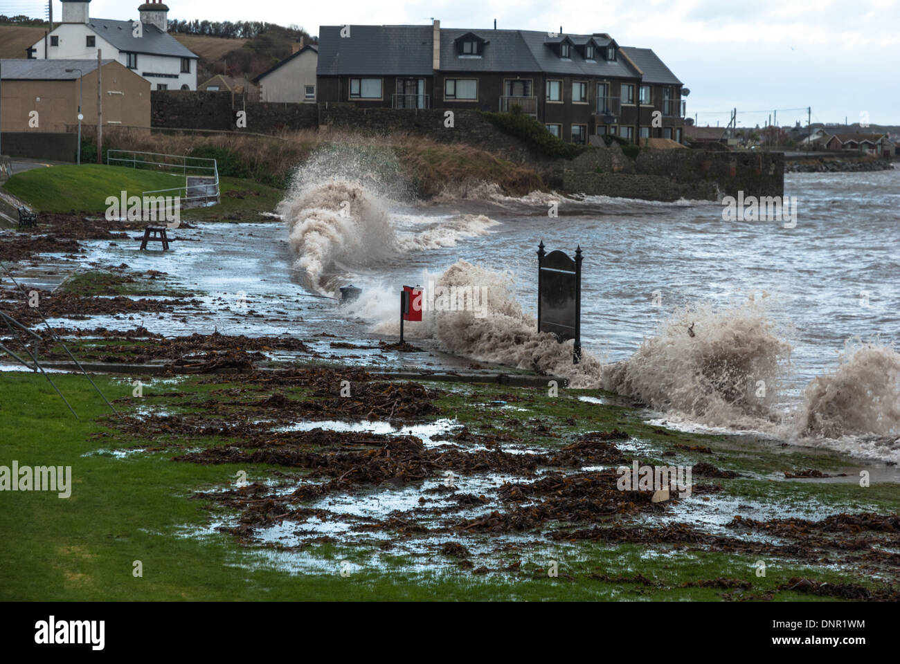 Storm surge at Millisle Stock Photo - Alamy