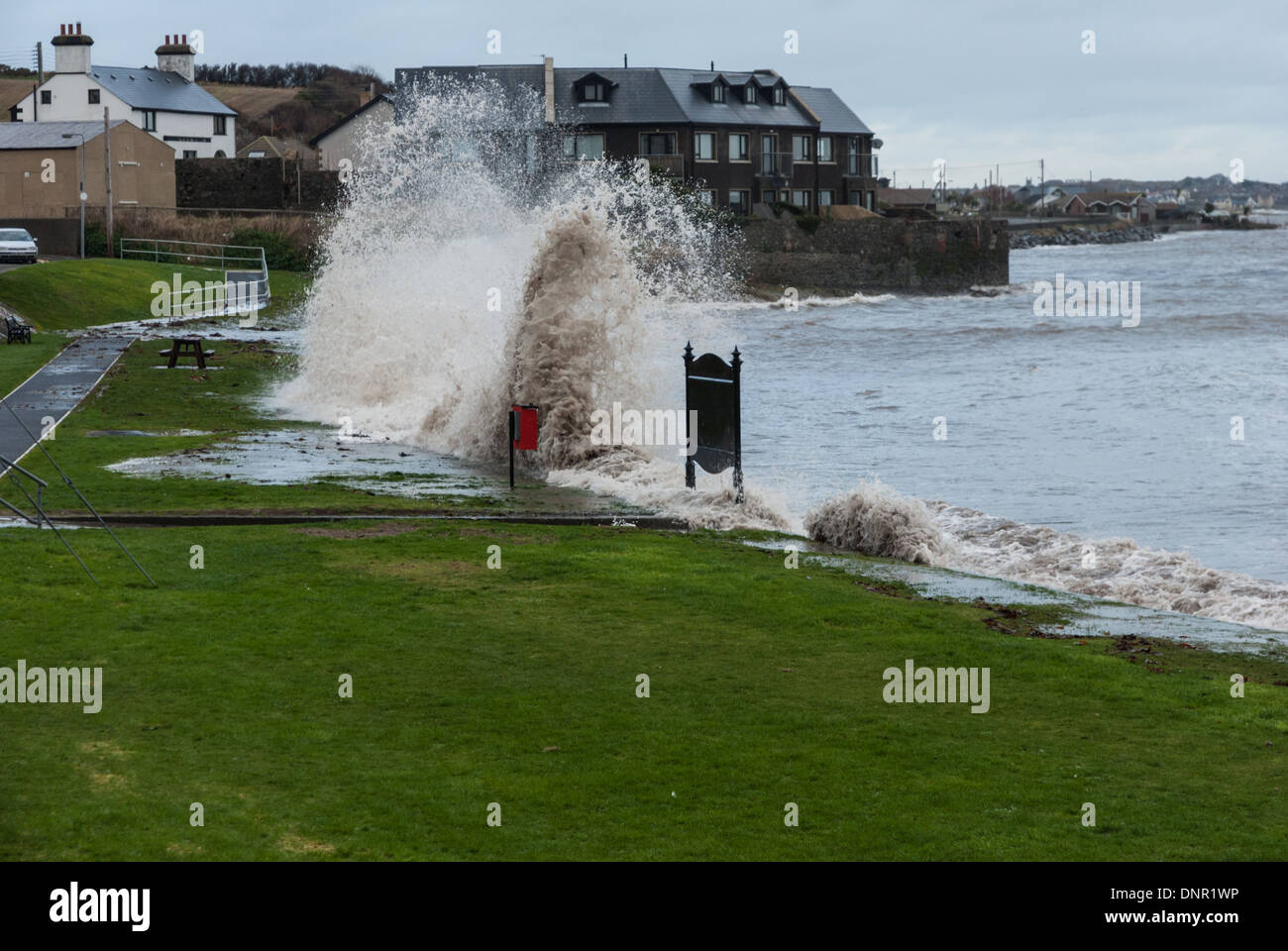 Storm surge at Millisle Stock Photo - Alamy