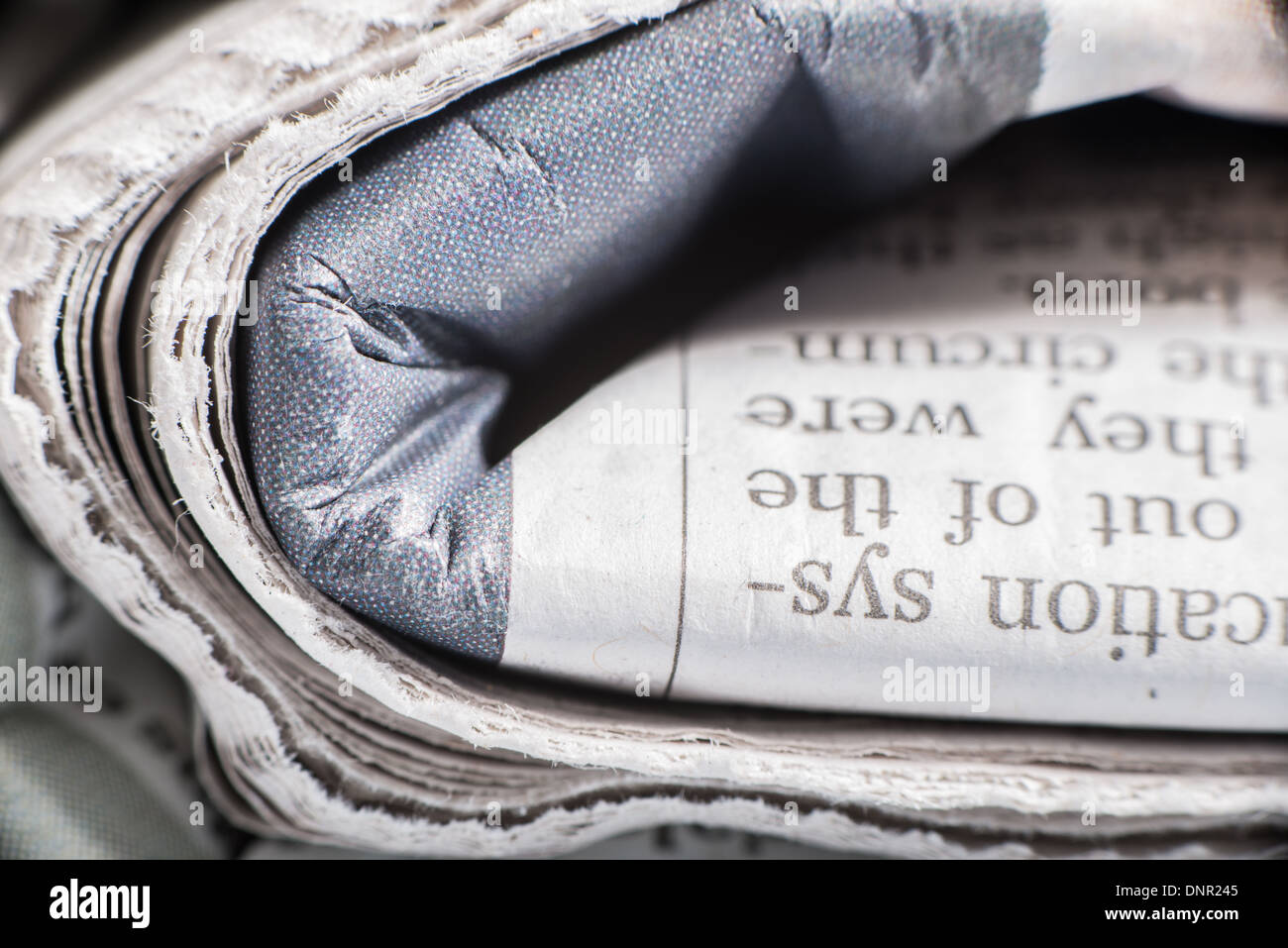 Pile of newspapers close up macro shot Stock Photo - Alamy
