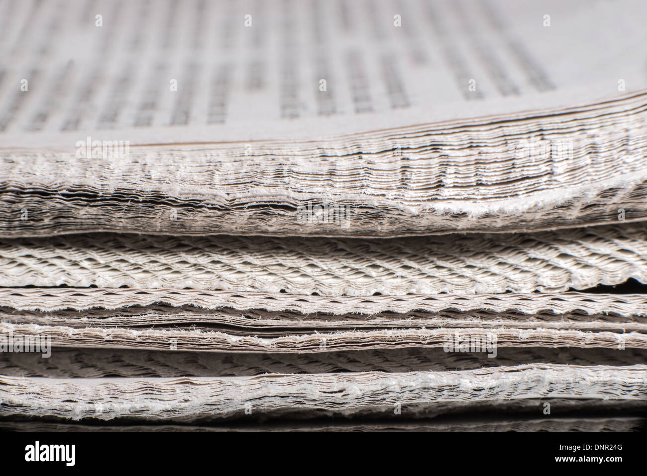 Pile of newspapers close up macro shot Stock Photo - Alamy