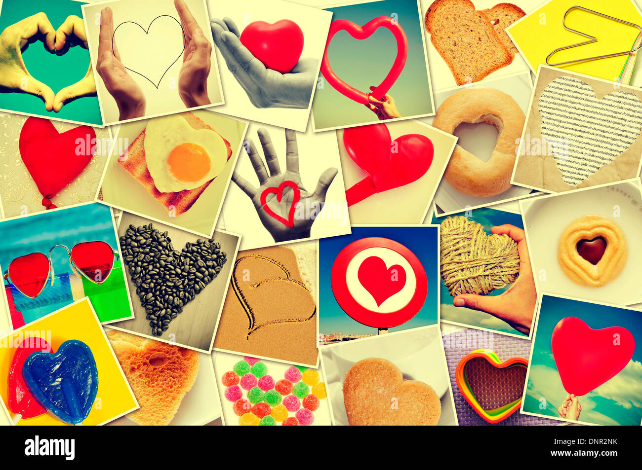 a collage of different snapshots of hearts and heart-shaped things shot ...