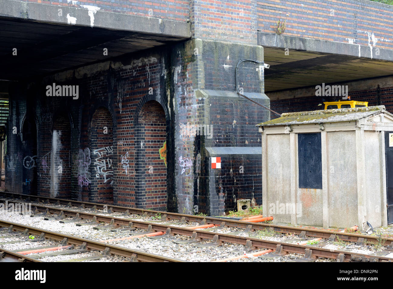 Graffiti under the bridge at Goodrington Sands Station next to the ...