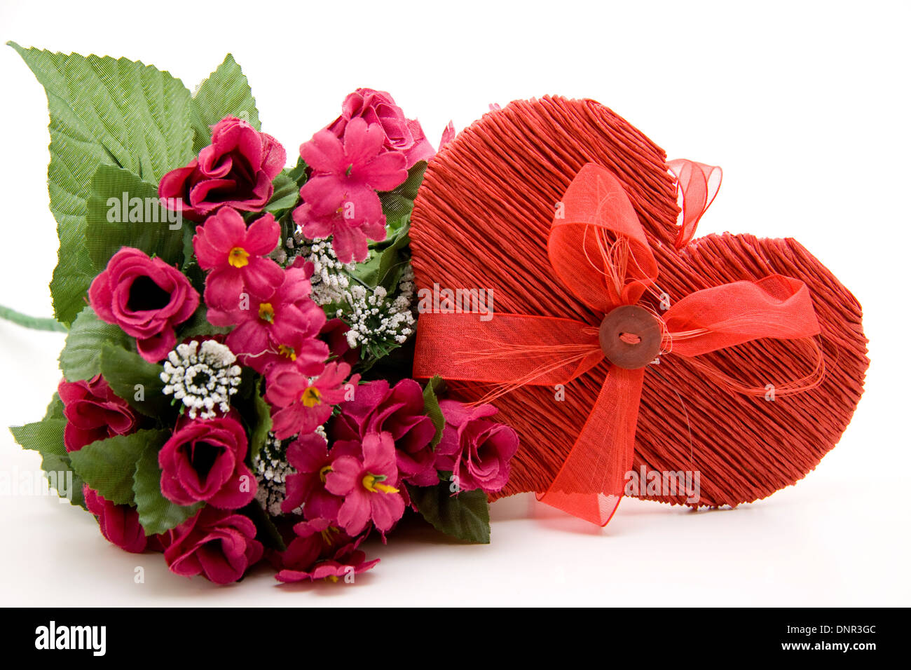 Red heart with loop Stock Photo - Alamy