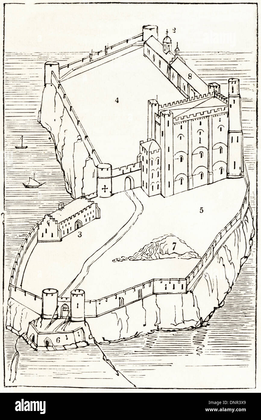 Norman castle illustration hi-res stock photography and images - Alamy