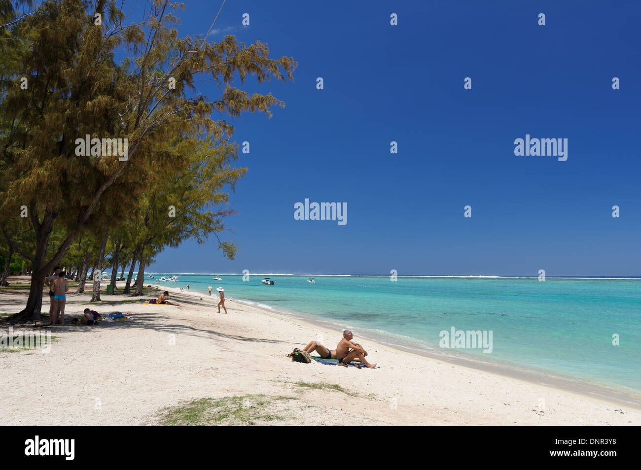 Tropical sandy beach mauritius hi-res stock photography and images - Alamy