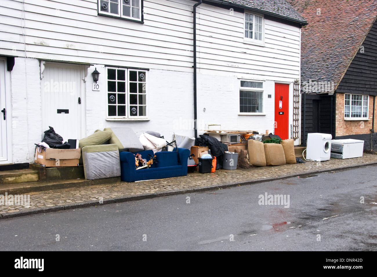 Flood damaged property Stock Photo - Alamy