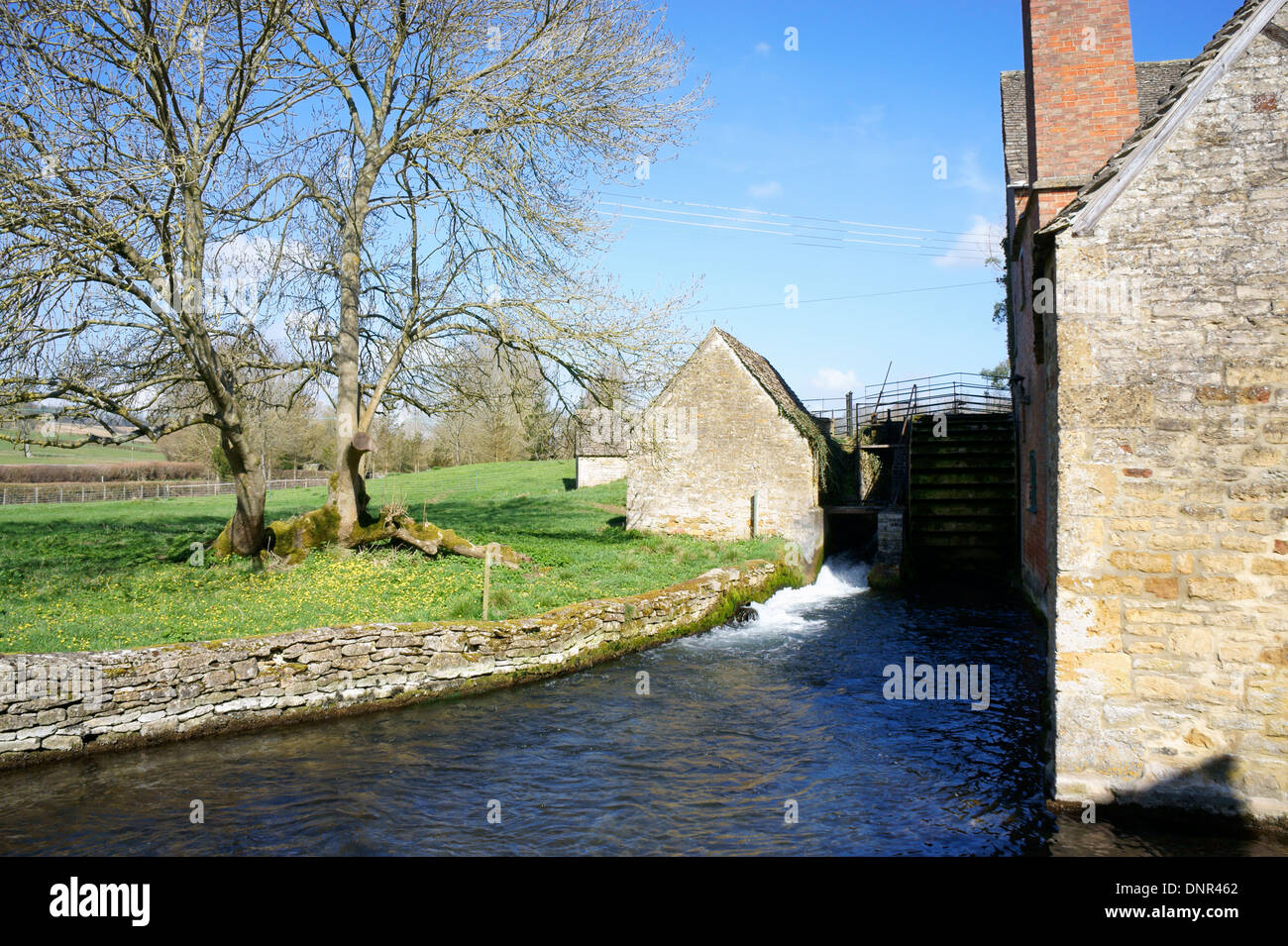 The Old Water Mill at Lower Slaughter, Gloucestershire, England Stock ...