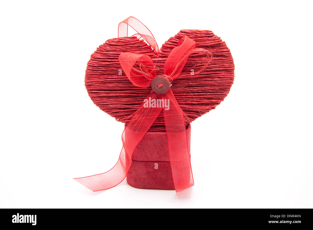 Red heart with loop Stock Photo - Alamy