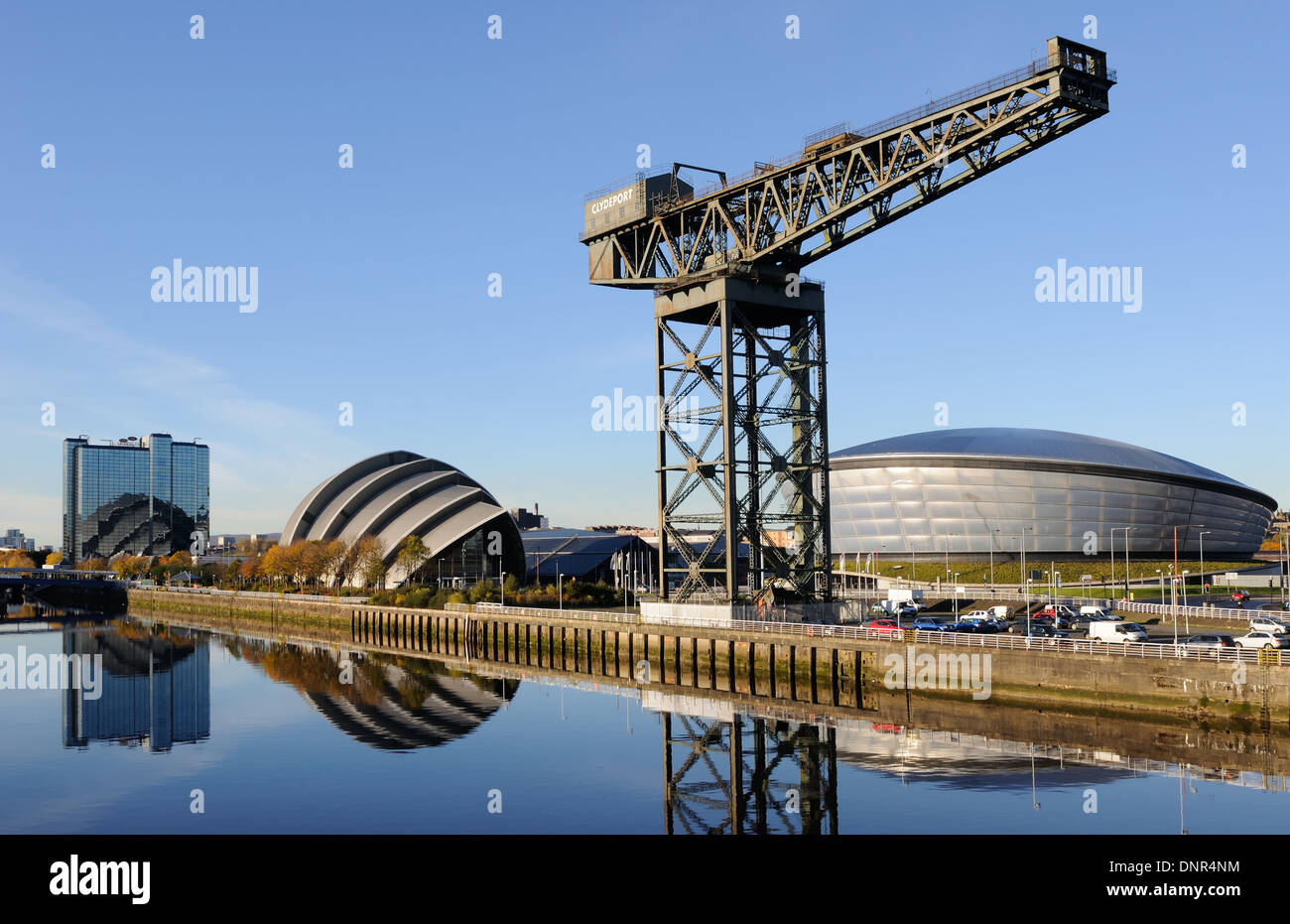 View of Glasgow's landmarks and River Clyde, Scotland, UK Stock Photo ...