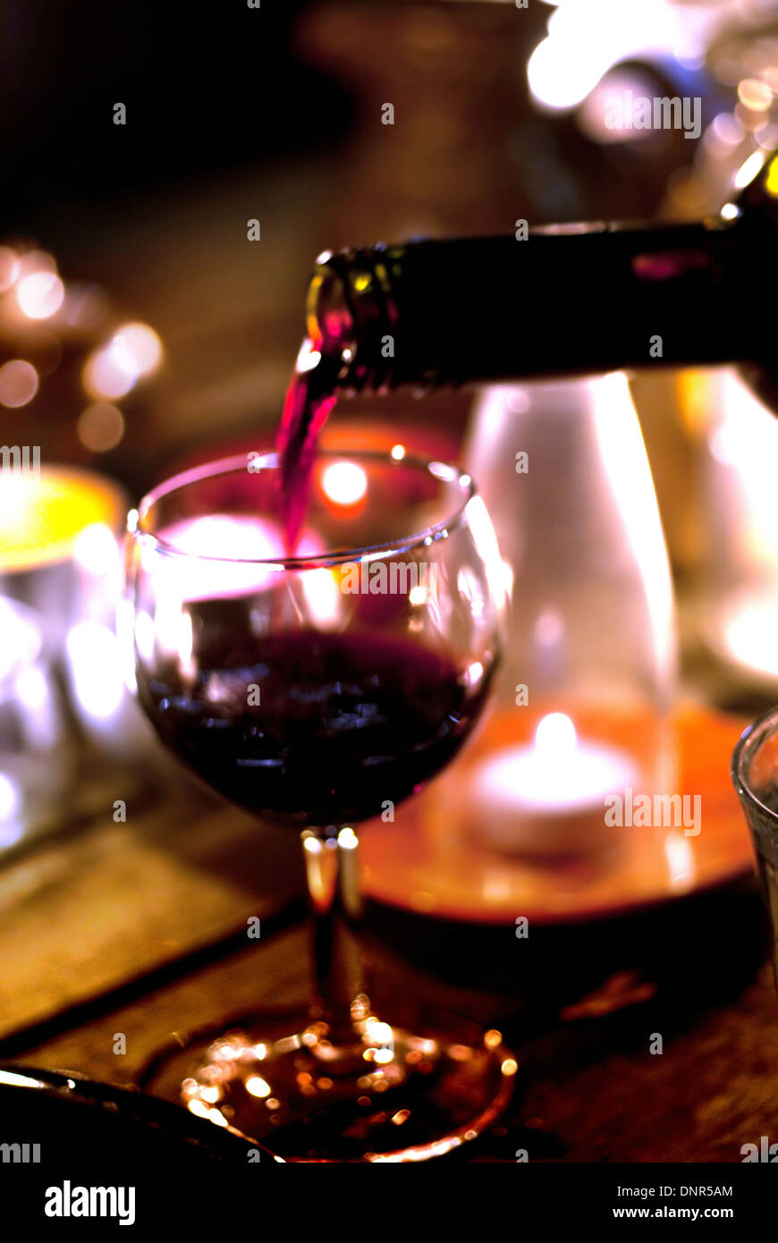 Wineglass atmospheric light night hi-res stock photography and images ...